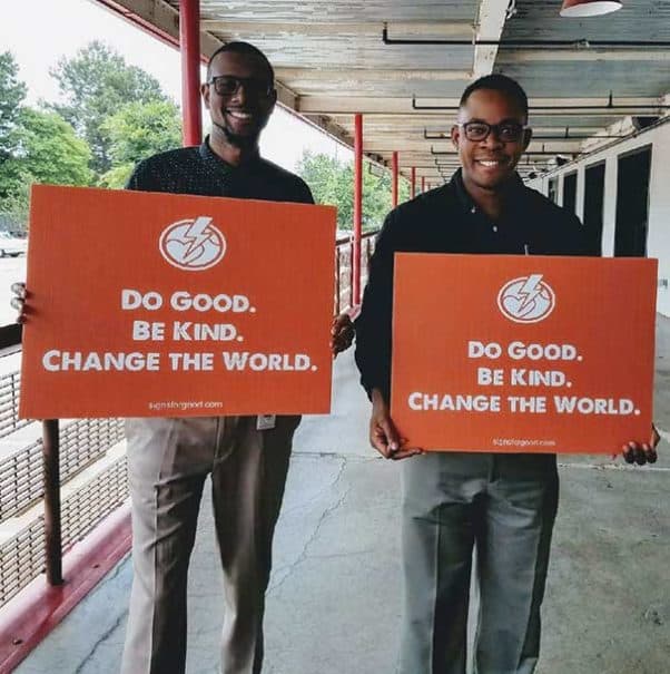 Have You Seen The Sign? Bright Orange Messages Of Kindness Are ...