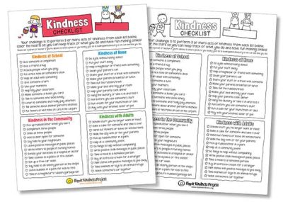 Free Checklists For Random Acts Of Kindness & World Kindness Day