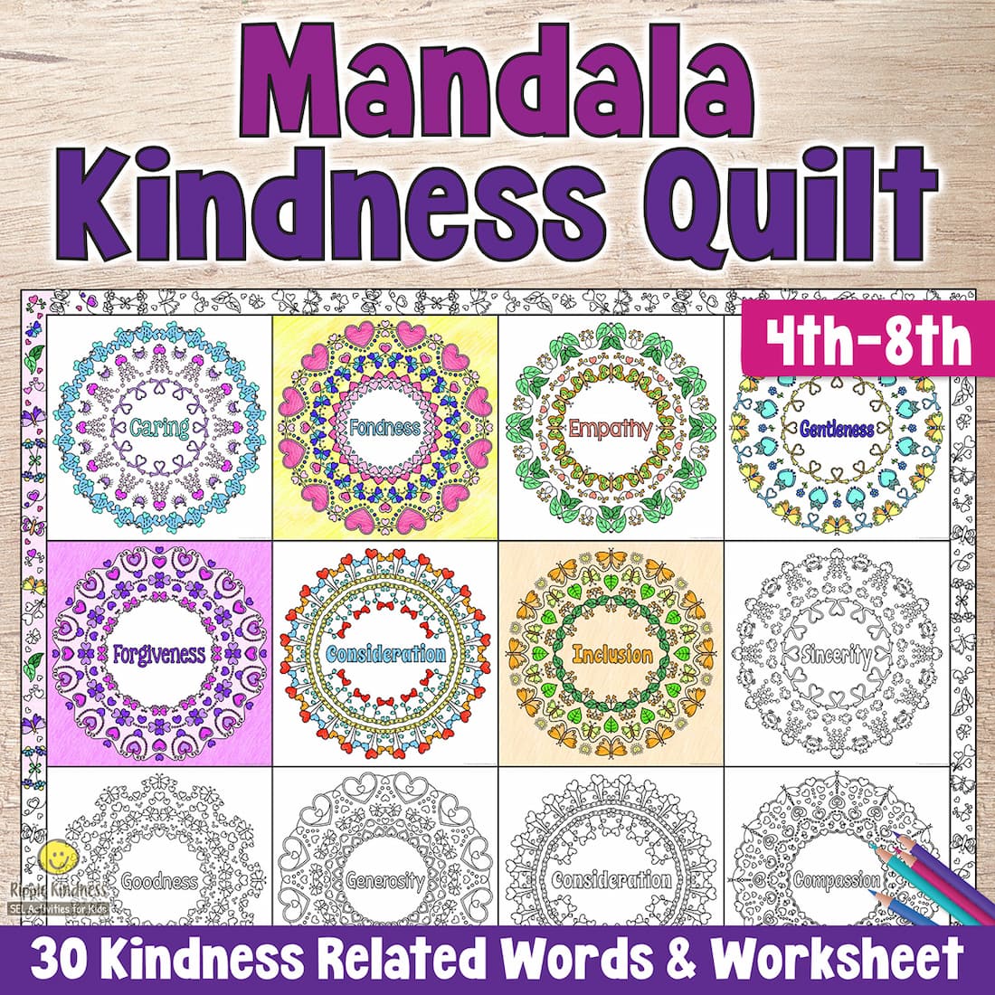 Bulletin Board Idea: Kindness Quilt With Positive Quotes For Students