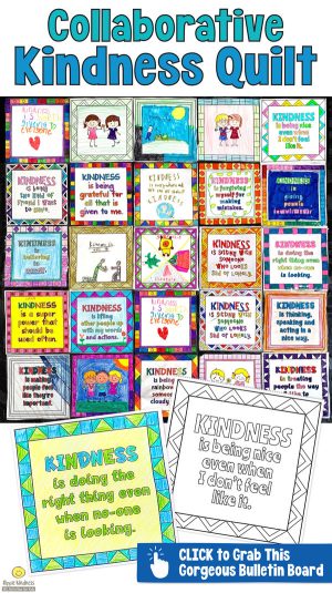 Bulletin Board Idea: Kindness Quilt With Positive Quotes For Students
