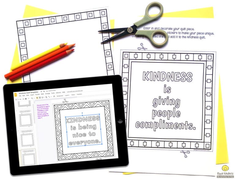 Bulletin Board Idea: Kindness Quilt With Positive Quotes For Students